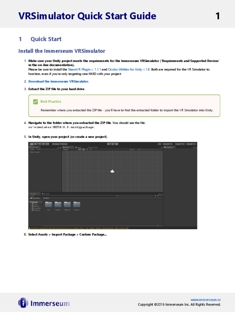Quick Start Guide | PDF | Unity (Game Engine) | System Software