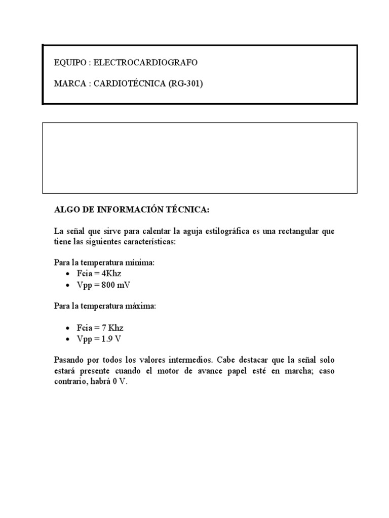 Ecg Cardiotécnica RG-301 | PDF | Informática