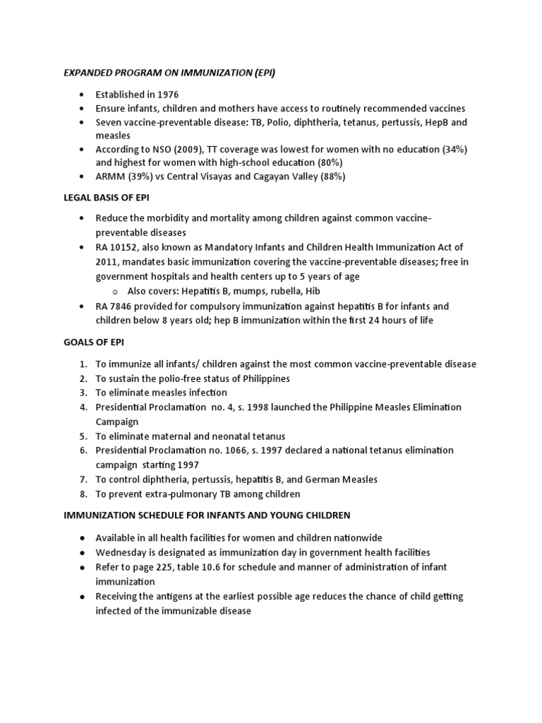Expanded Program On Immunization | PDF | Vaccines | Rtt
