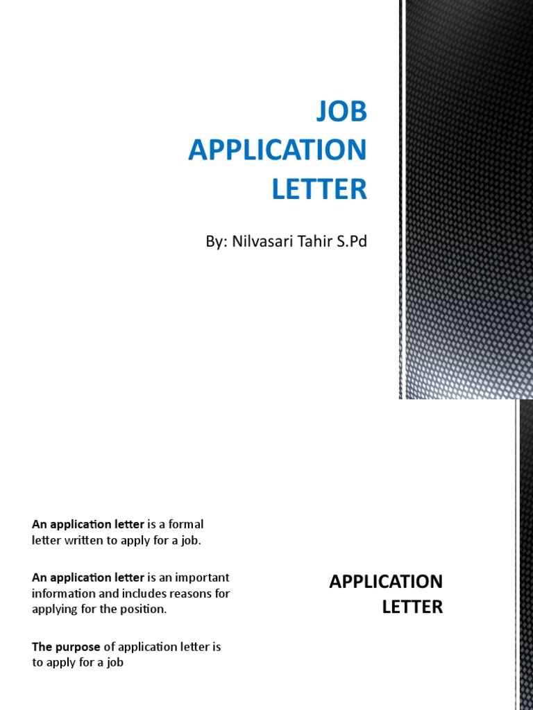 Chapter 2 JOB APPLICATION LETTER Class 12 | PDF | Communication | Business
