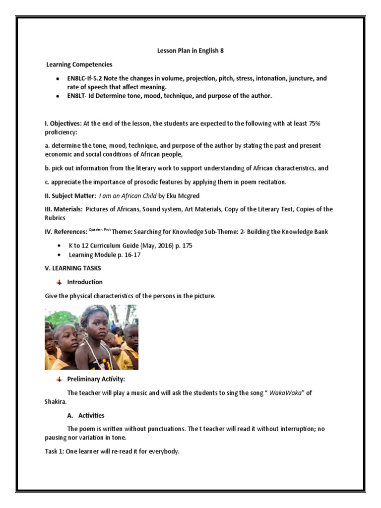 Lesson Exemplar | PDF | Poetry | Learning