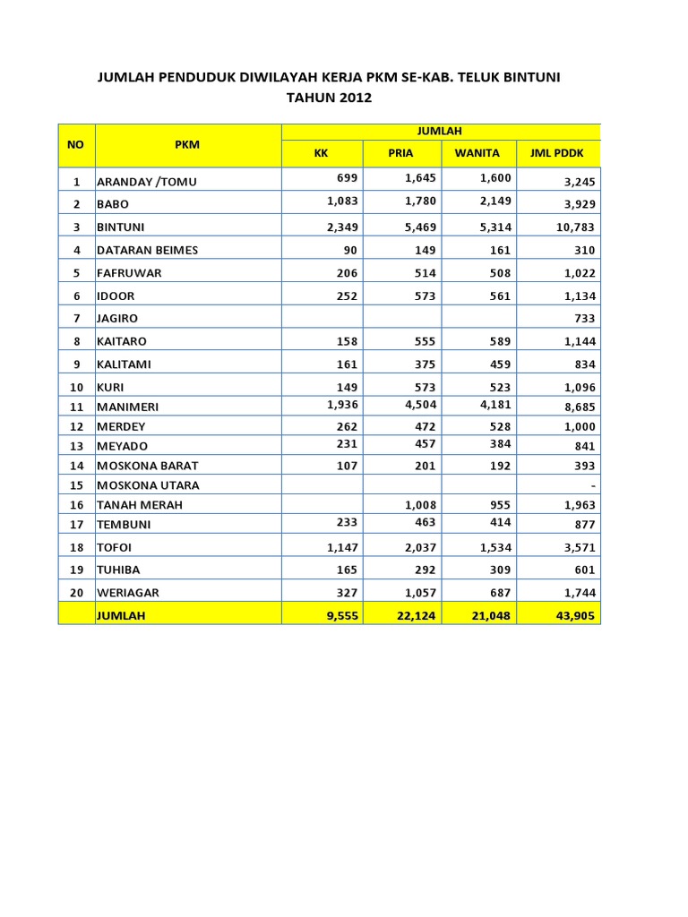 REKAP PROFIL PKM Rev | PDF