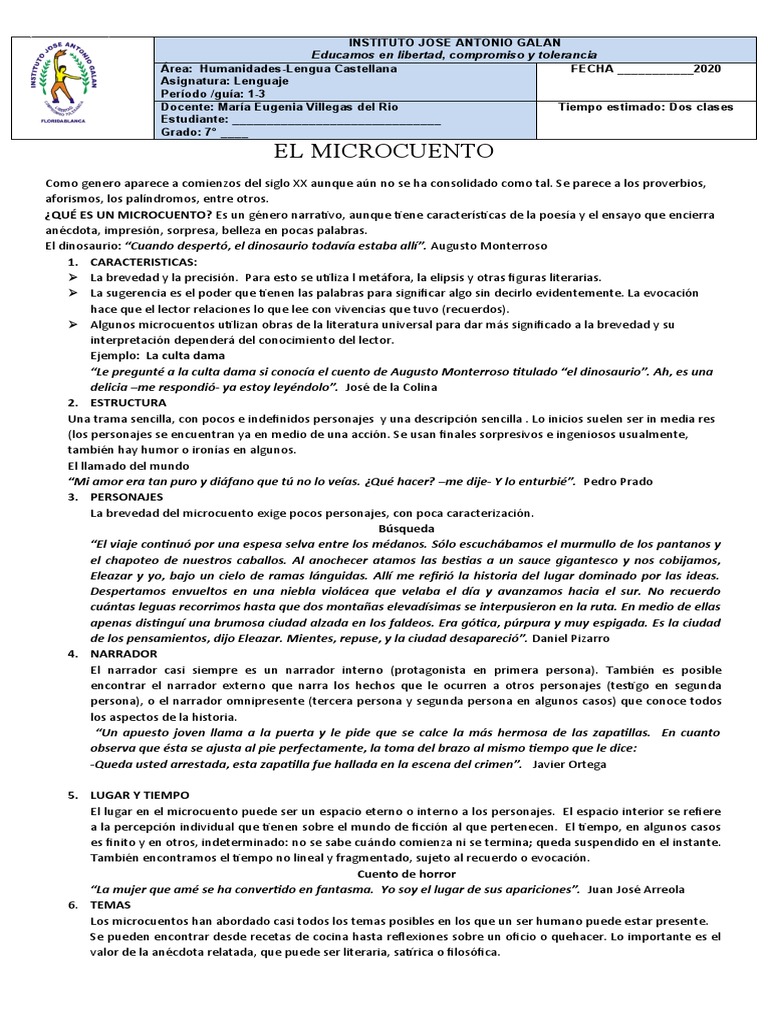 El Microcuento-7-3 | PDF | Cuentos | Narrativa