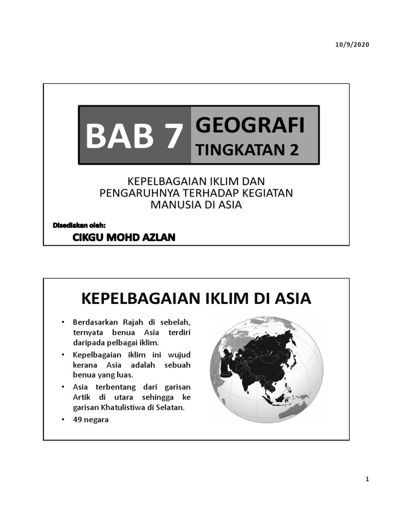 Bab 7 Geografi Tingkatan 2 | PDF