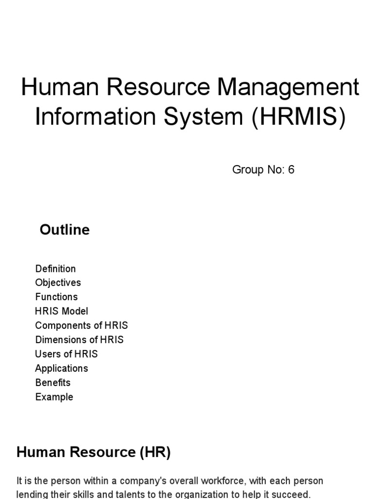 Human Resource Management Information System (HRMIS) : Group No: 6 ...