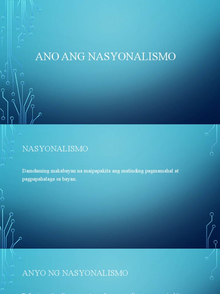 Ano Ang Nasyonalismo | PDF