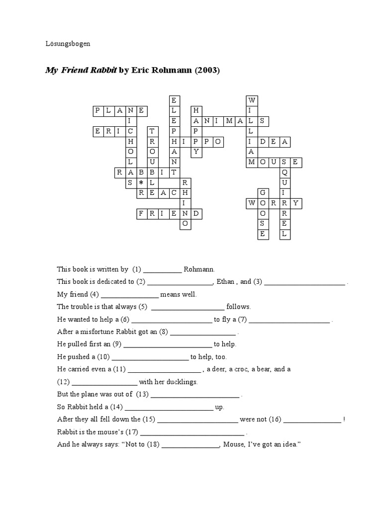 My Friend Rabbit: Activity Guide | PDF