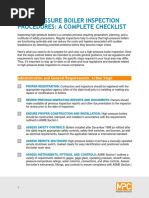 Boiler Safety Checklist | PDF | Boiler | Furnace