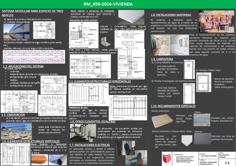 RM-058-2016-VIVIENDA-PANEL Final | PDF | Fundación (Ingeniería) | Construyendo tecnología