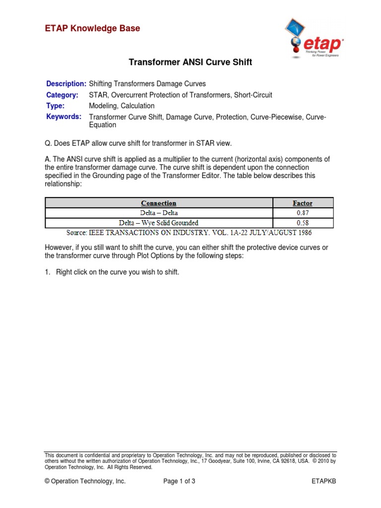 Transformer ANSI Curve Shift 58% PDF | PDF | Transformer | Science