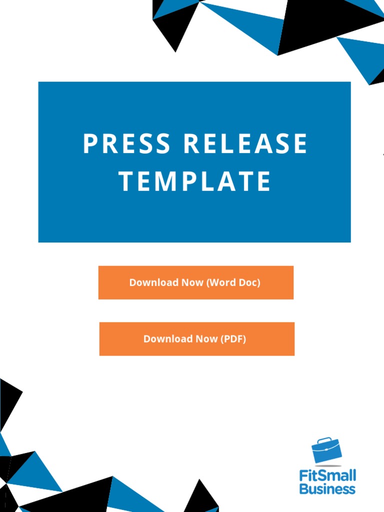 Press Release Template - 1page Updated | PDF