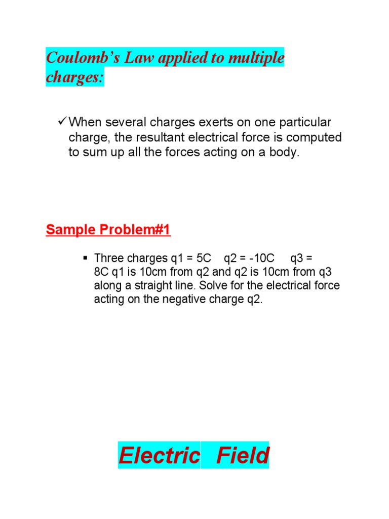 Coulomb's Law and Electric Fields Explained | PDF | Electric Field | Force