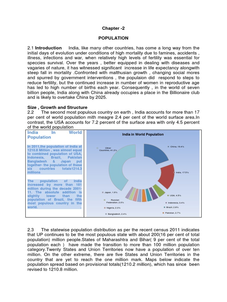 Chapter - 2 Population: India in World Population | PDF | Population Growth | Economic Growth
