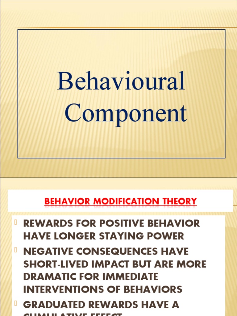Behavioural Component | PDF | Behavior | Behavioural Sciences