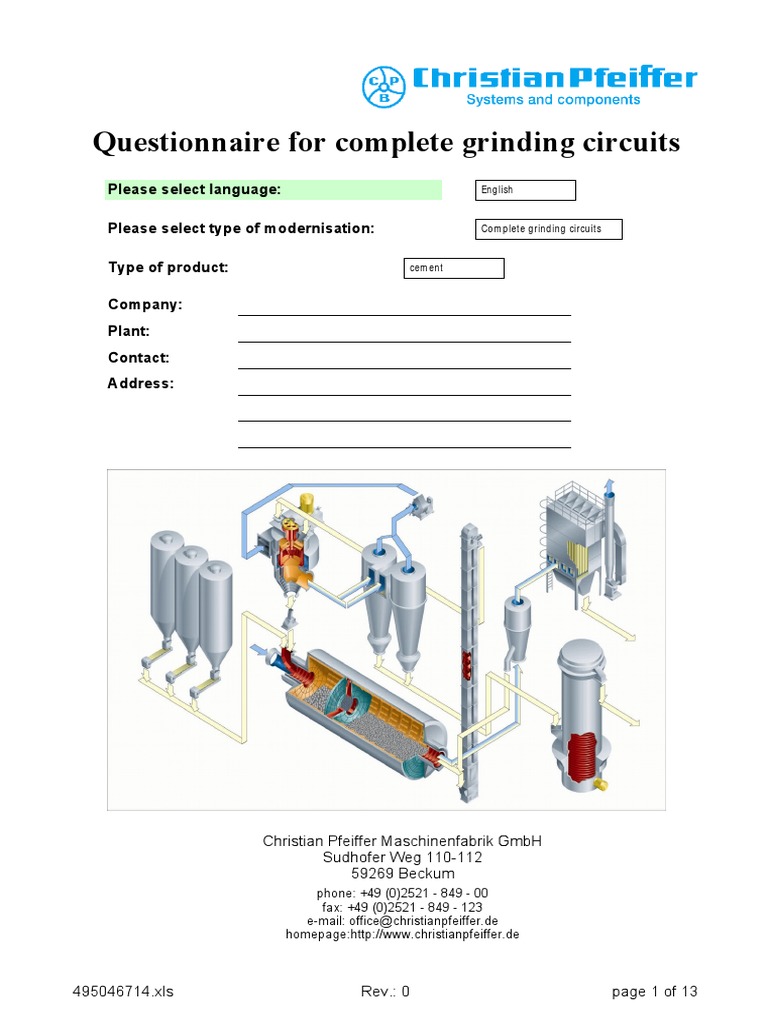Mill Questionnaire - Rev0 | PDF | Power Supply | Alternating Current