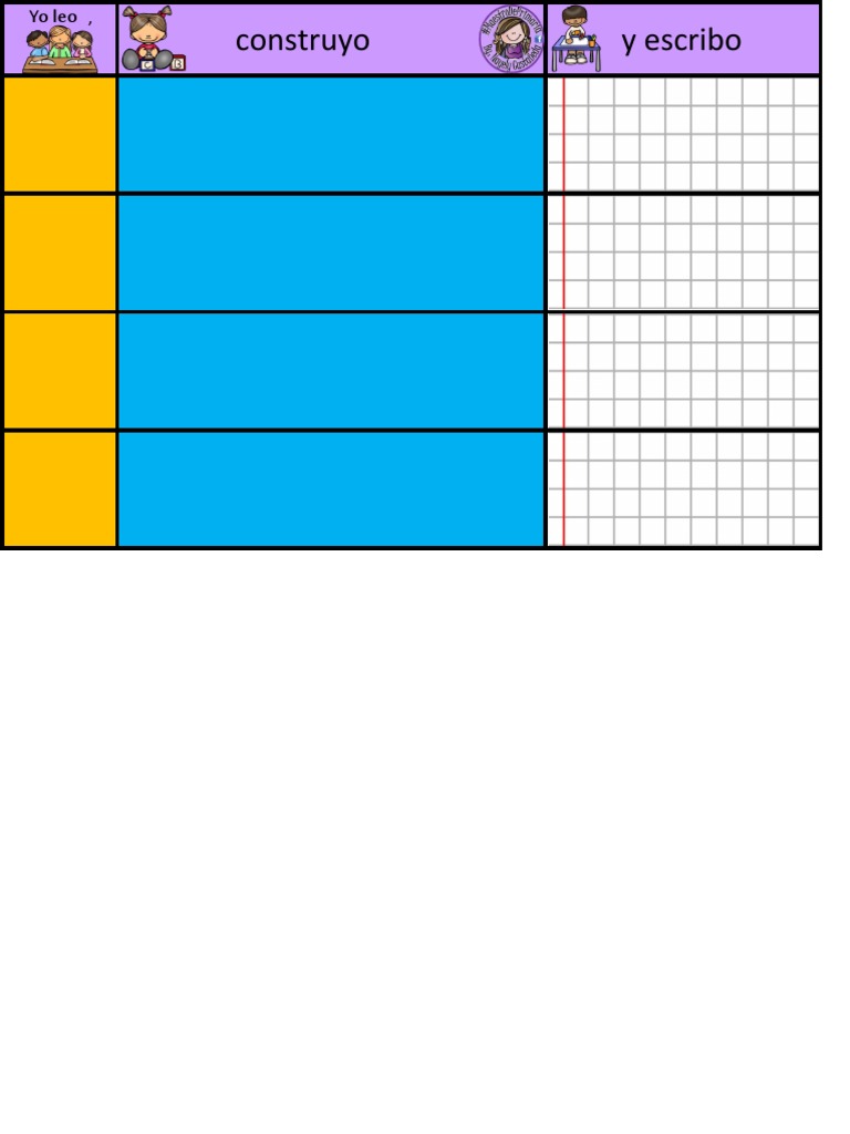 Yo Leo Construyo y Escribo Tablero de Escritura | PDF