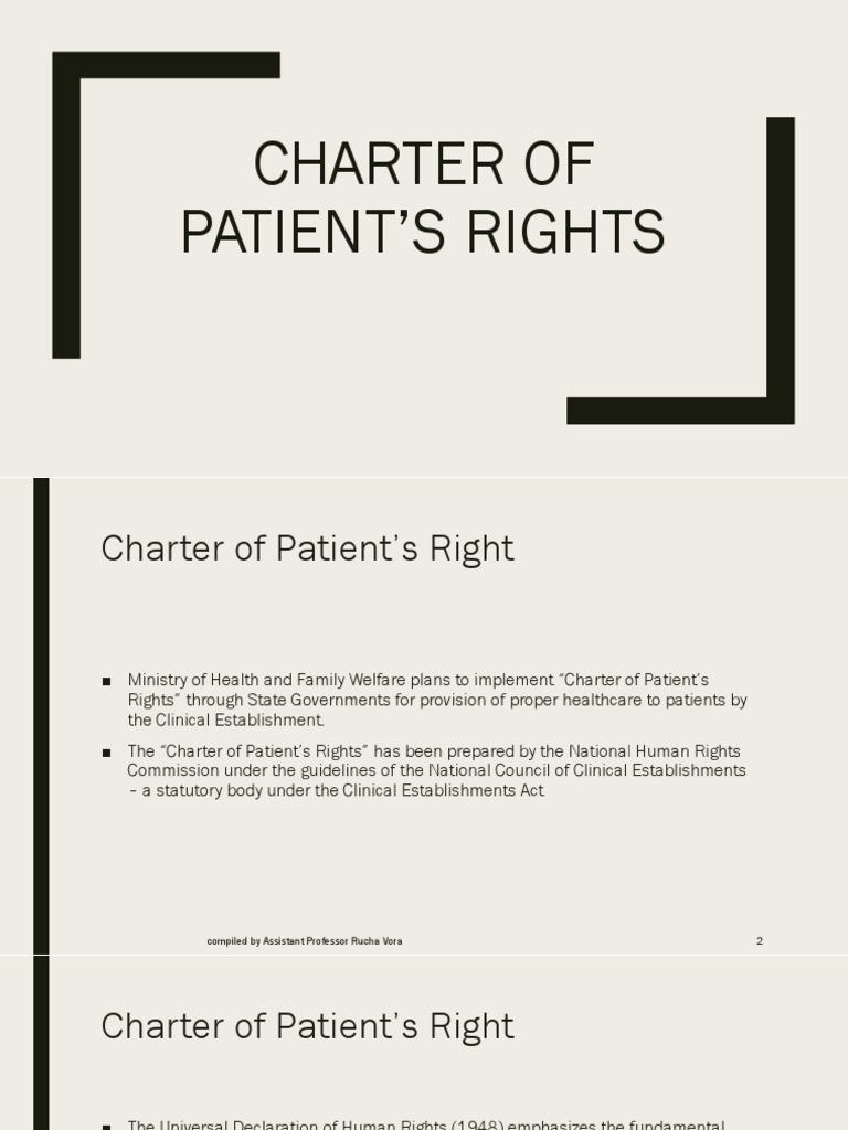 Charter of Patient's Rights | PDF | Clinical Trial | Caregiver