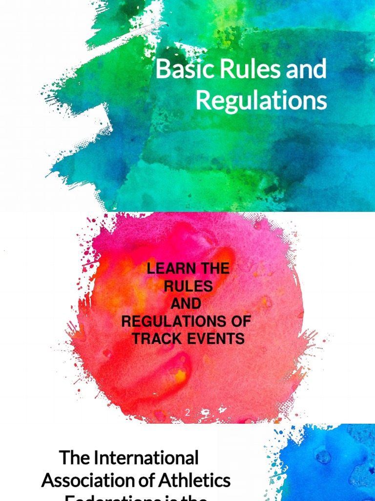 Basic Rules and Regulations | PDF | Track And Field | Games Of Physical ...