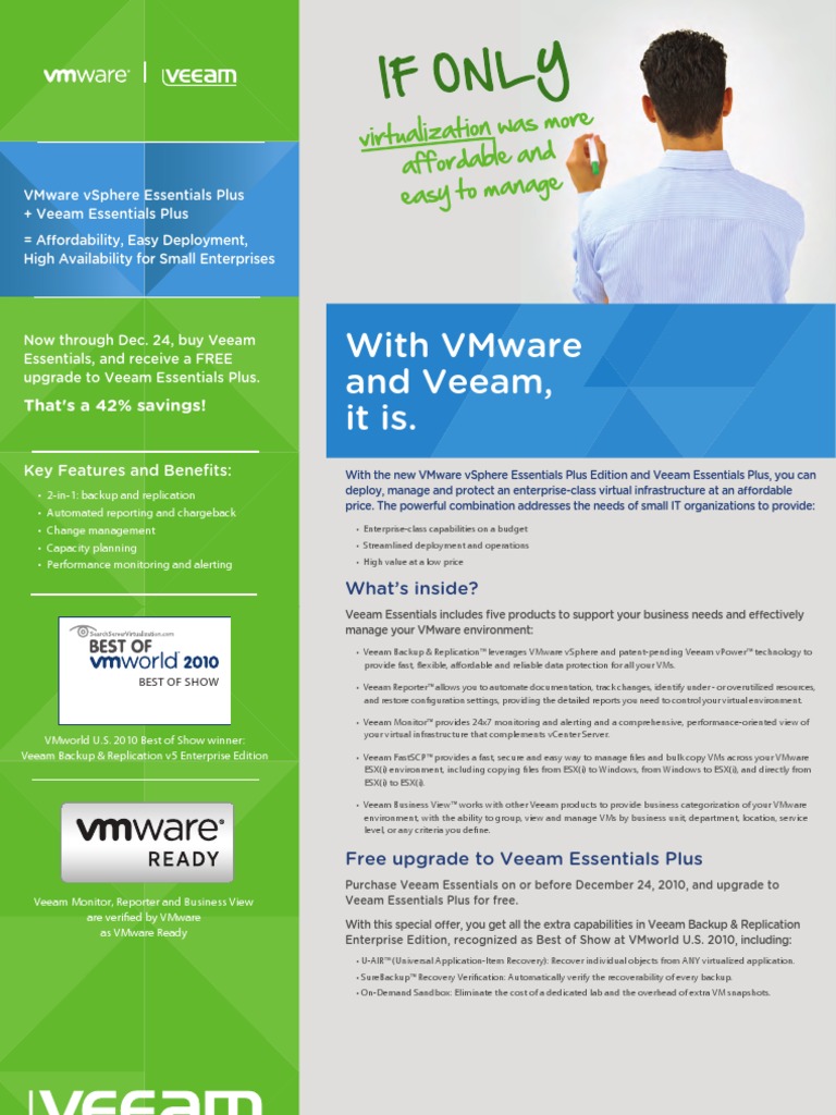 Veeam Essentials For VMware | PDF | V Mware | Virtual Machine