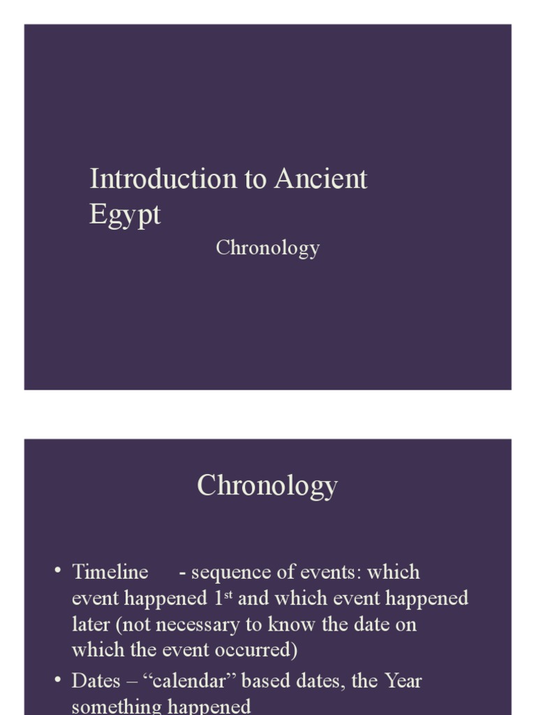 Ancient Egyptian Chronology Overview | PDF | Anno Domini | Ancient Egypt