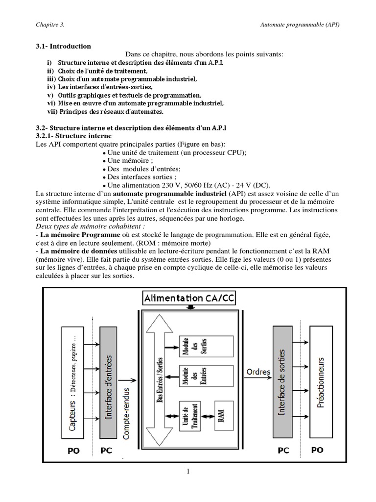 Programmation des Automates Programmables | PDF | Programme ...