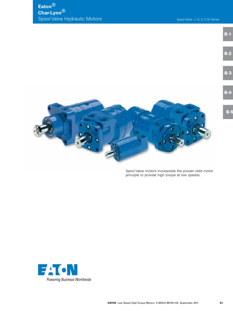 Spool Valve Hydraulic Motors: Spool Valve: J, H, S, T, W Series | PDF ...