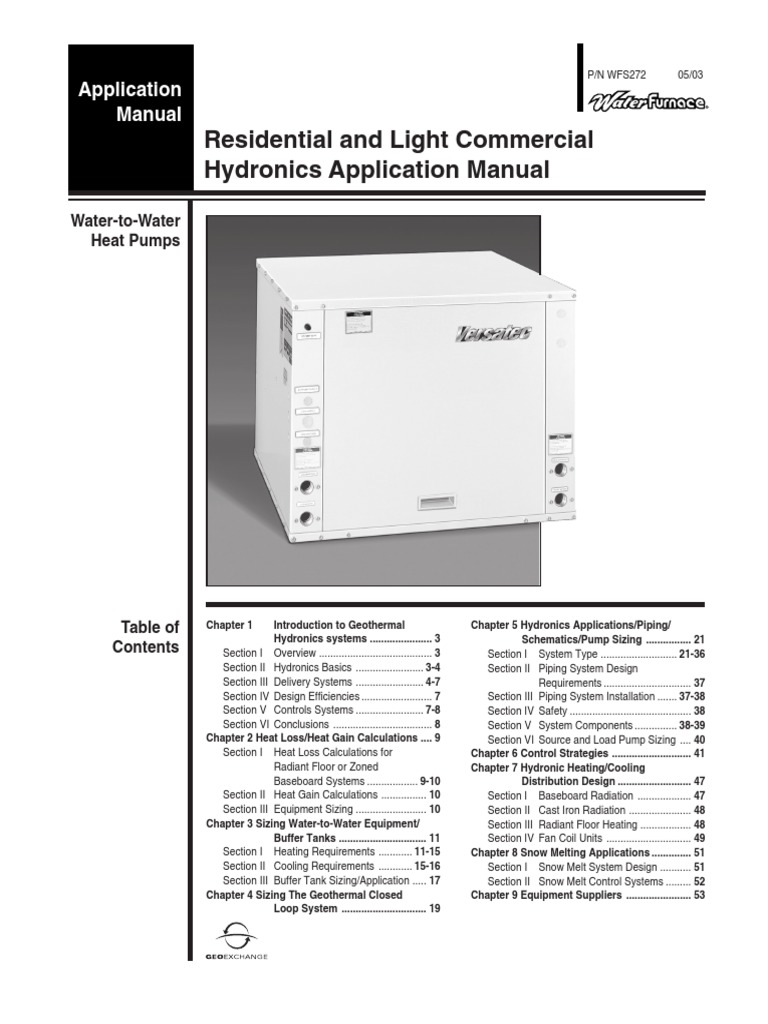 Hydronics Application Manual | PDF | Heat Pump | Air Conditioning