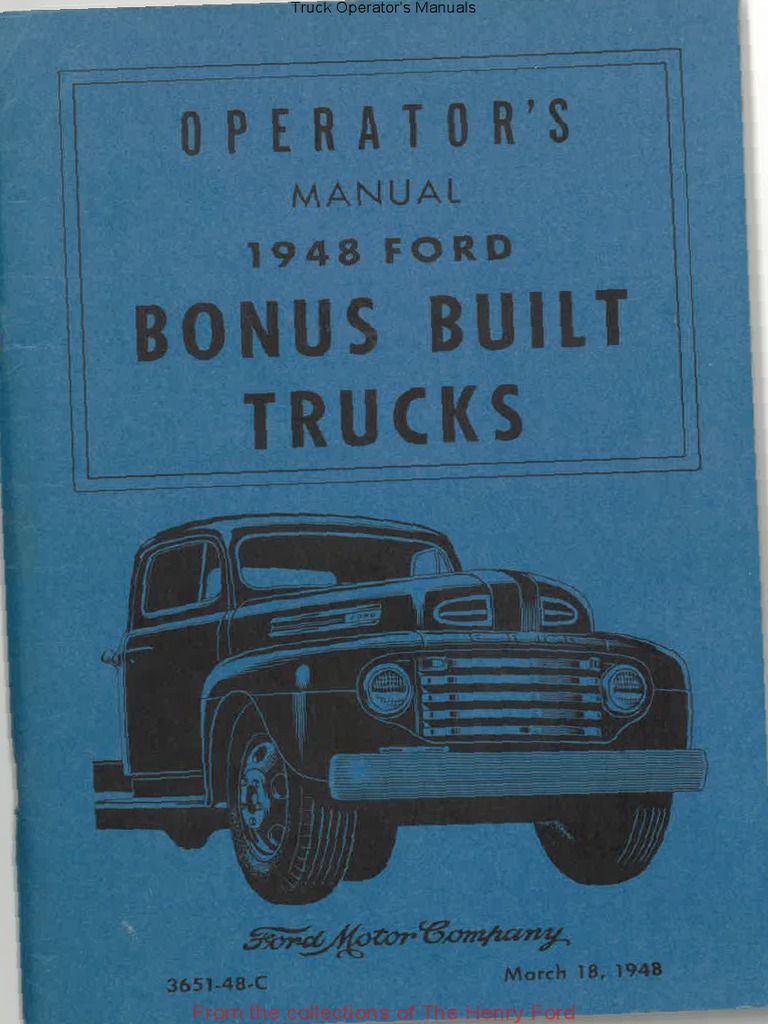 1948 F Series | PDF | Ford F Series | Automotive Industry