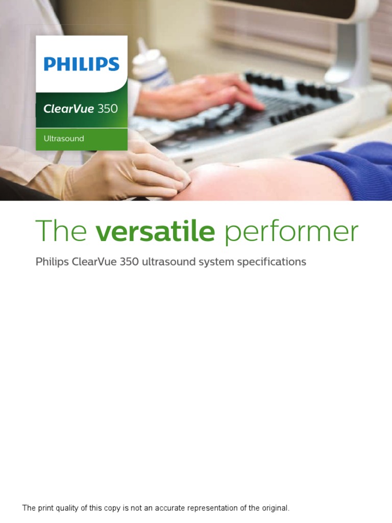 Versatile Performer: Clearvue 350 | PDF | Medical Ultrasound | Medical ...