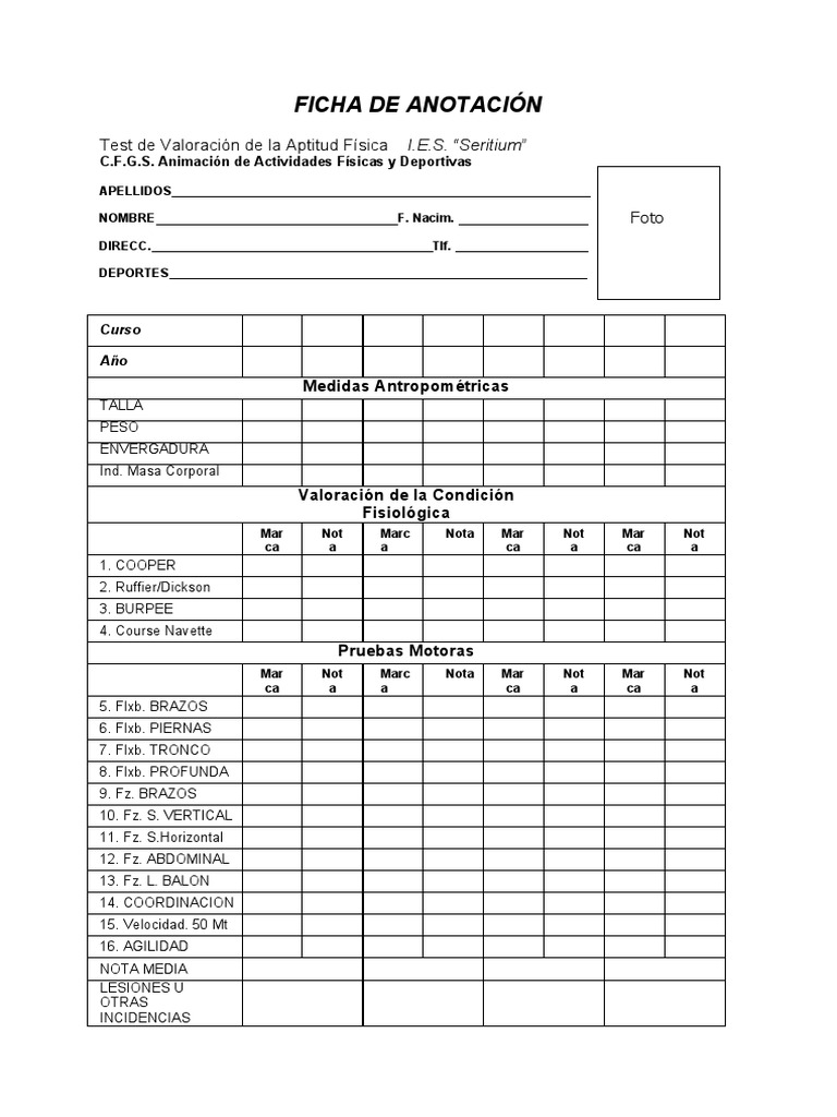 Ficha de Anotación | PDF