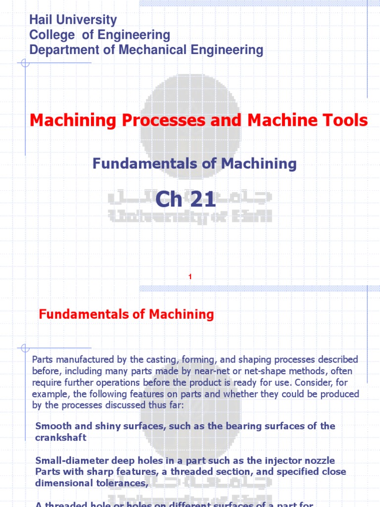 ch21 Fundamentals of Machining | PDF | Machining | Wear