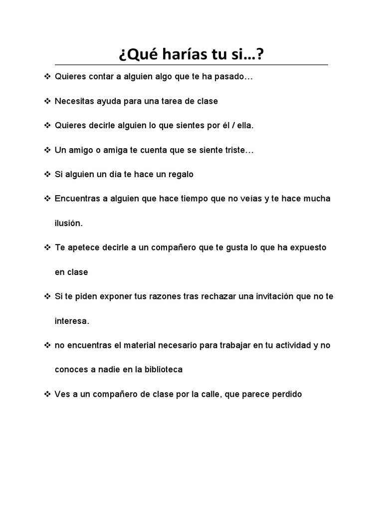 Qué Harías Tu Si | PDF