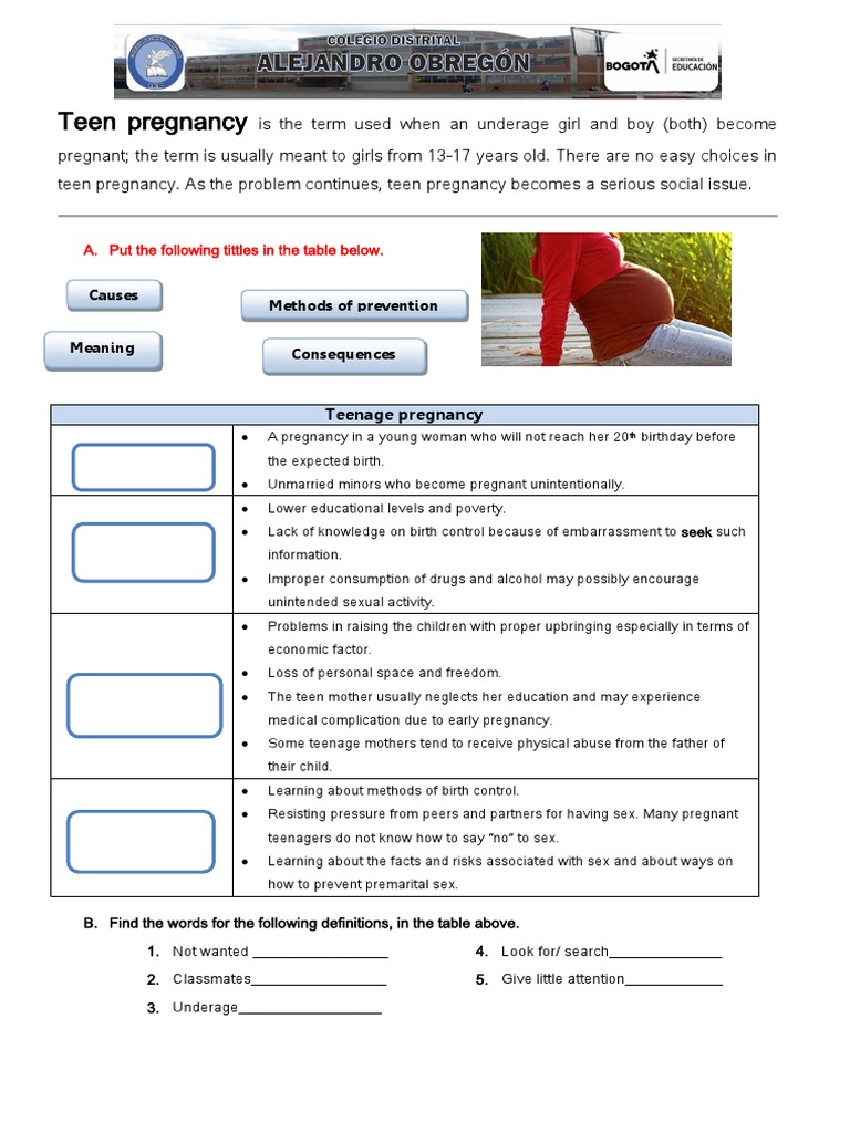Teen Pregnancy - Task No 1 - 3rd Term | PDF | Teenage Pregnancy ...