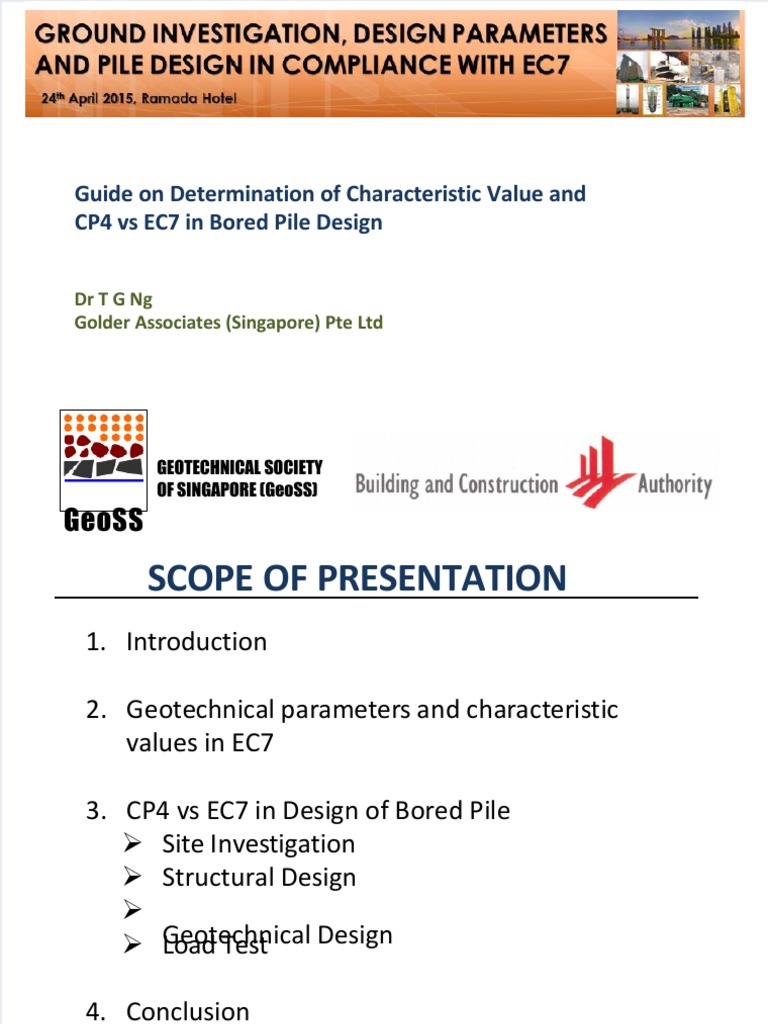 Guide On Determination of Characteristic Value and CP4 Vs EC7 in Bored ...