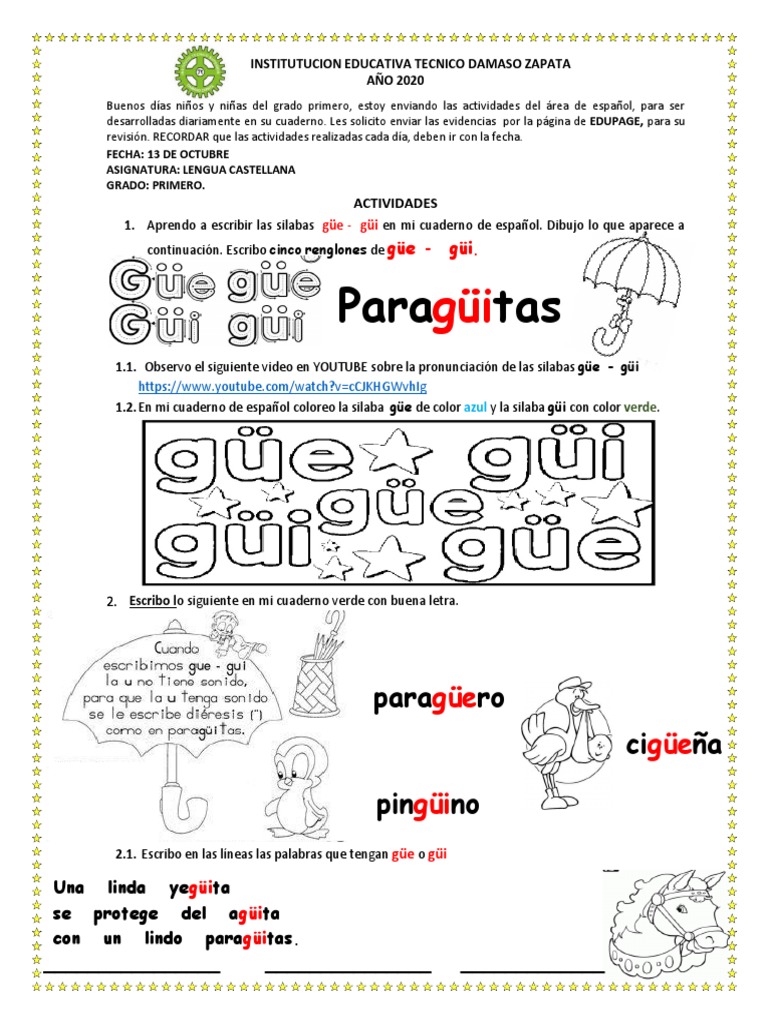 Estrategia Español Letra Güe - Güi | PDF