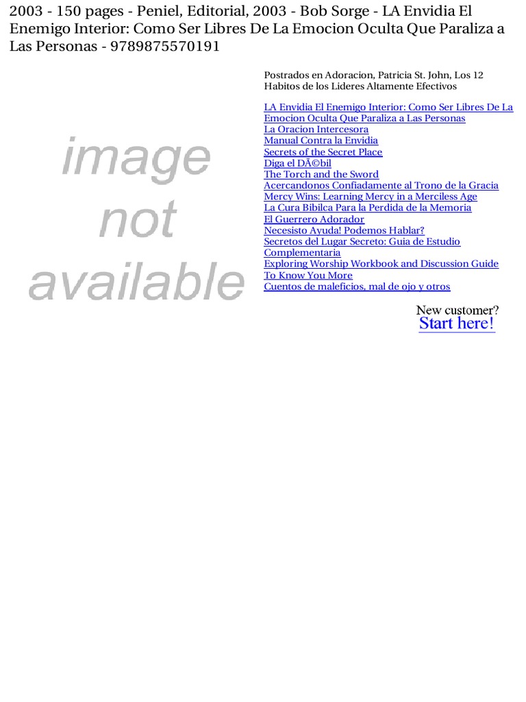 Book La Envidia El Enemigo Interior Como Ser Libres de La Emocion | PDF