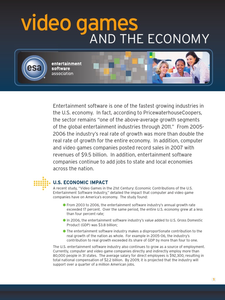 Economic Impact of Video Games in the U.S. | PDF | Video Games ...