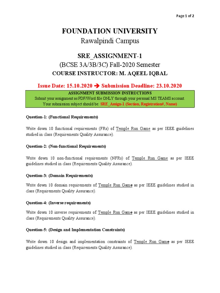 SRE Assignment 1 | PDF | Software | Computing SRE Assignment 1 | PDF | Software | Computing