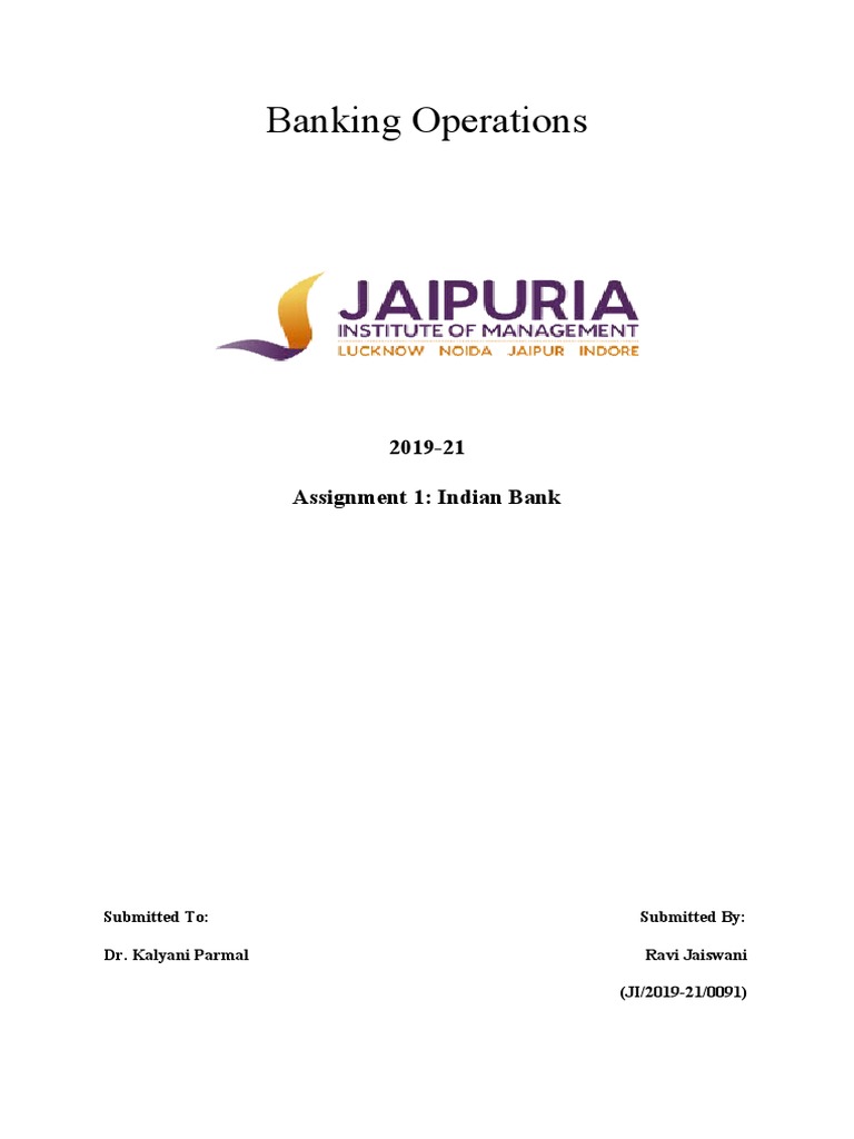 Assignment 1 - Banking Operation | PDF | Transaction Account | Debit Card