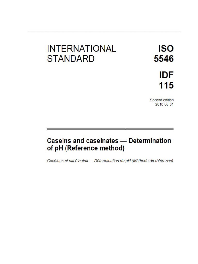 ISO 5546 PH en Lácteos | PDF
