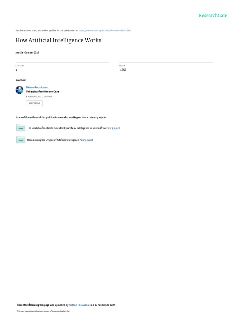 How Artificial Intelligence Works | PDF | Artificial Intelligence ...