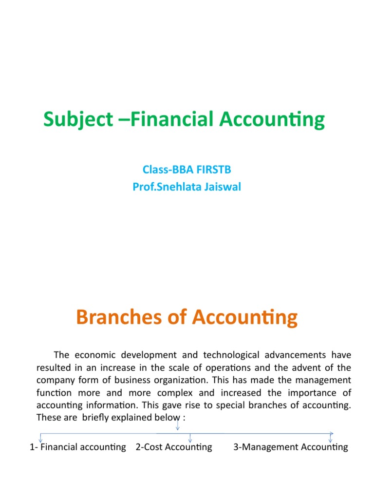 An Overview of the Three Main Branches of Accounting: Financial ... An Overview of the Three Main Branches of Accounting: Financial ...