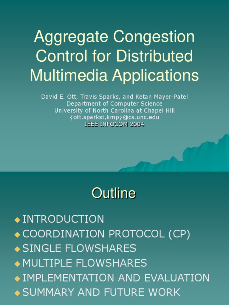 Aggregate Congestion Control For Distributed Multimedia Applications - Compress | PDF | Network ...