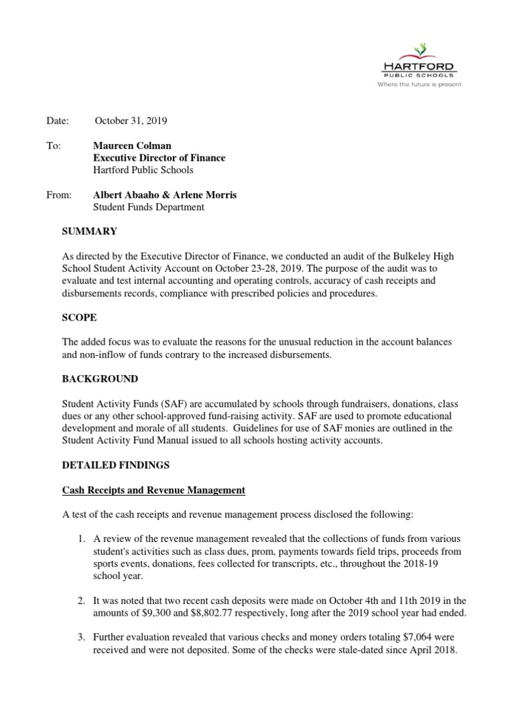 Maureen Colman Executive Director of Finance | PDF | Receipt | Money