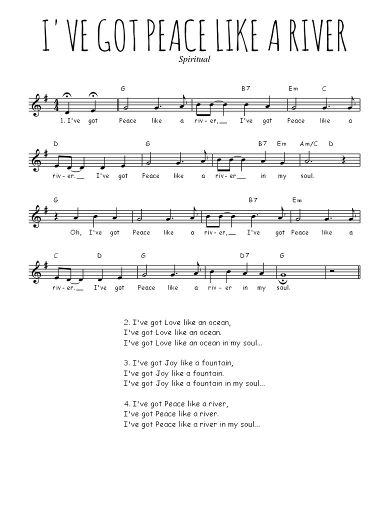 I've Got Peace Like A River | PDF