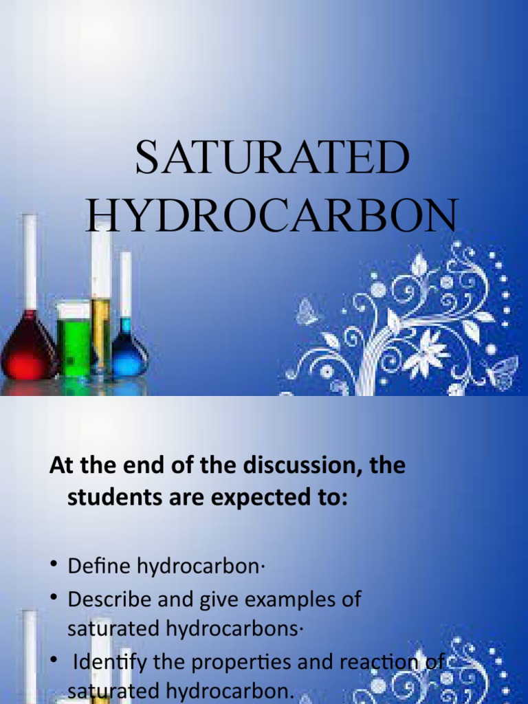 Saturated Hydrocarbon | PDF | Alkane | Hydrocarbons