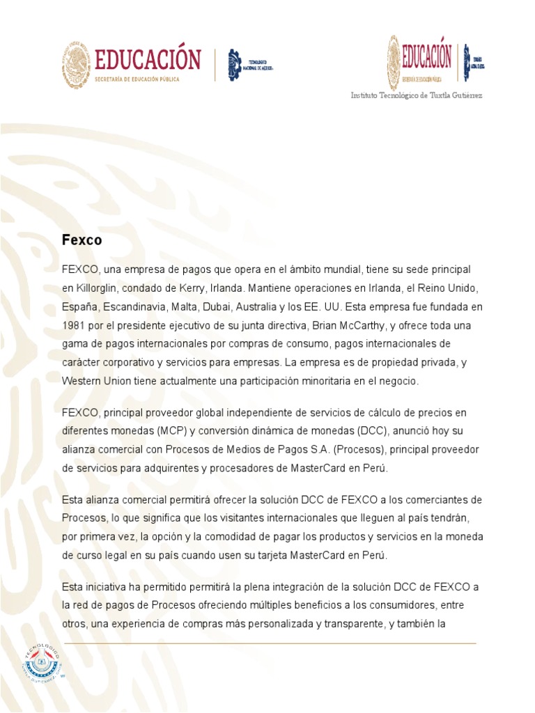 FEXCO | PDF | Iniciativa empresarial | Perú