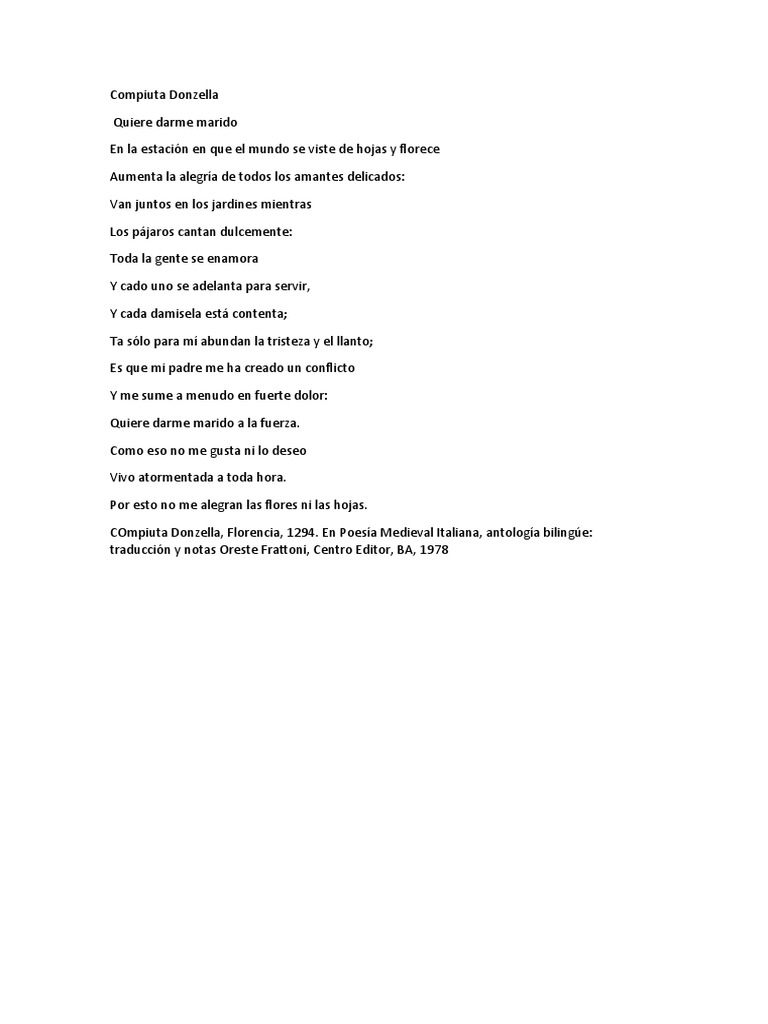 Compiuta Donzella | PDF | Poesía