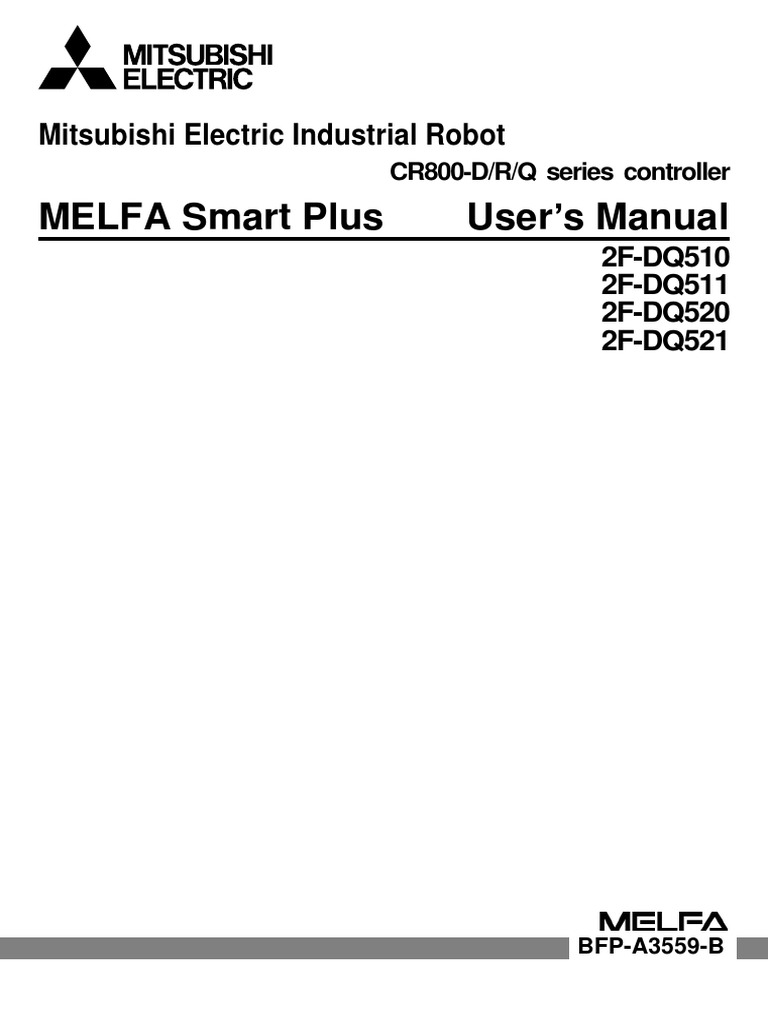 MELFA Smart Plus User 'S Manual: Mitsubishi Electric Industrial Robot ...