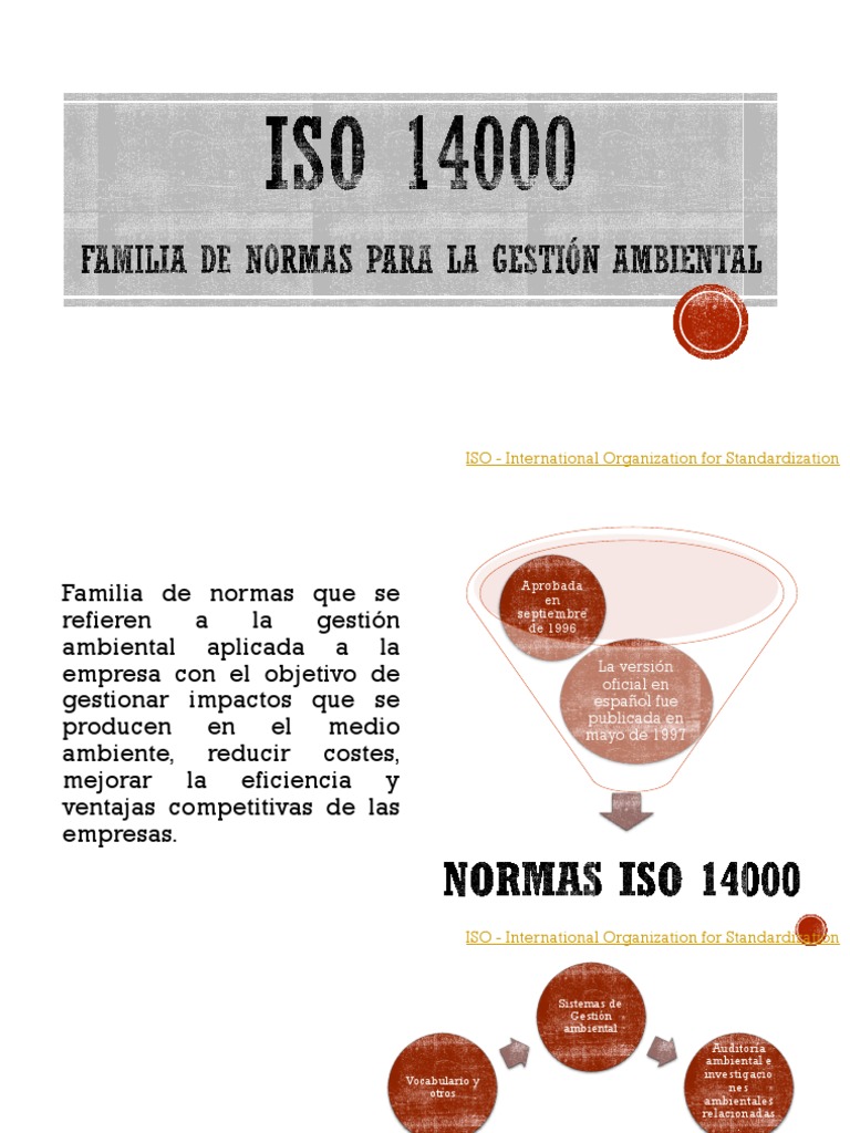 Iso 14000 Familia de Normas | PDF | Organización internacional para la estandarización ...